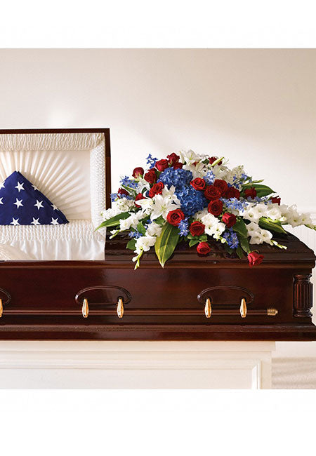 Distinguished Service Casket Spray – All About Flowers